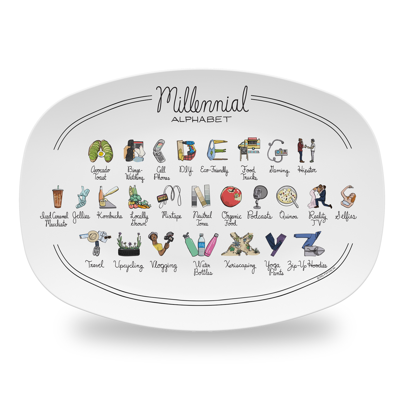 Millennial Alphabet Platter – Fish Kiss