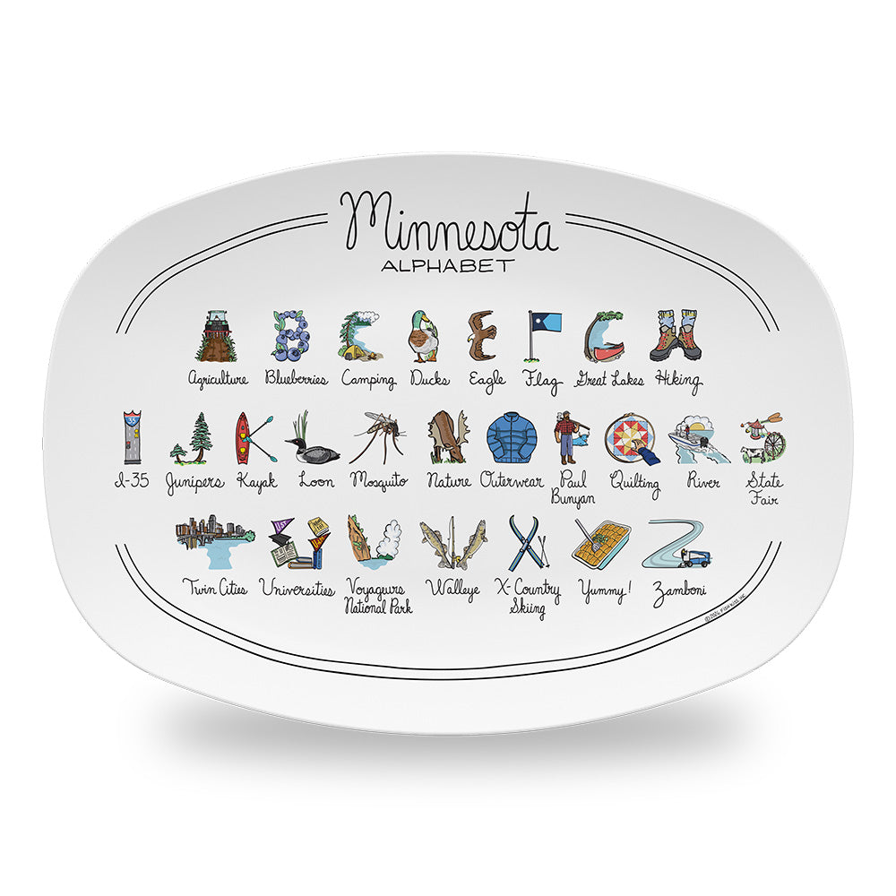 Minnesota Alphabet Platter – Fish Kiss