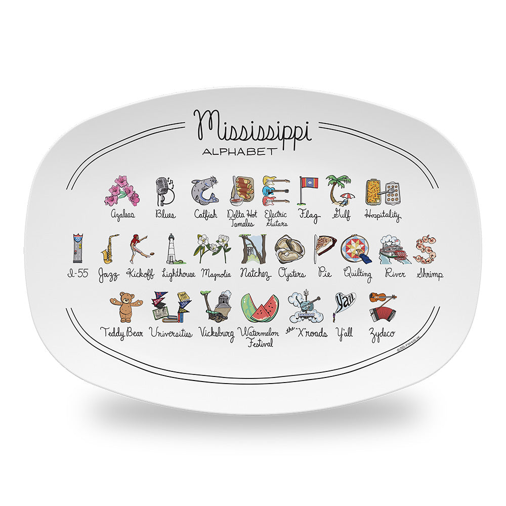 Mississippi Alphabet Platter – Fish Kiss