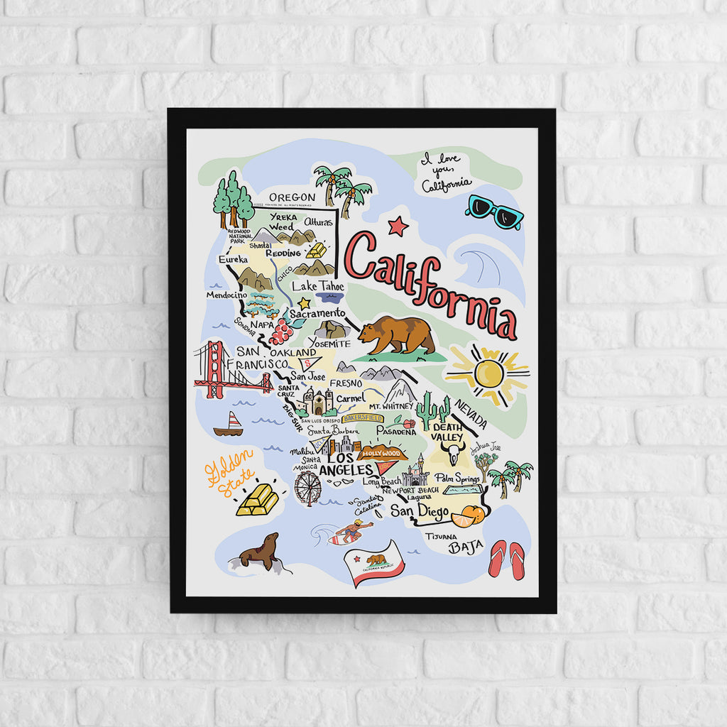 Love California Map