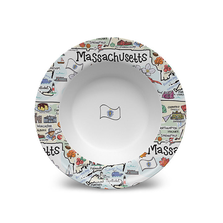 Massachusetts Map Bowl – Fish Kiss