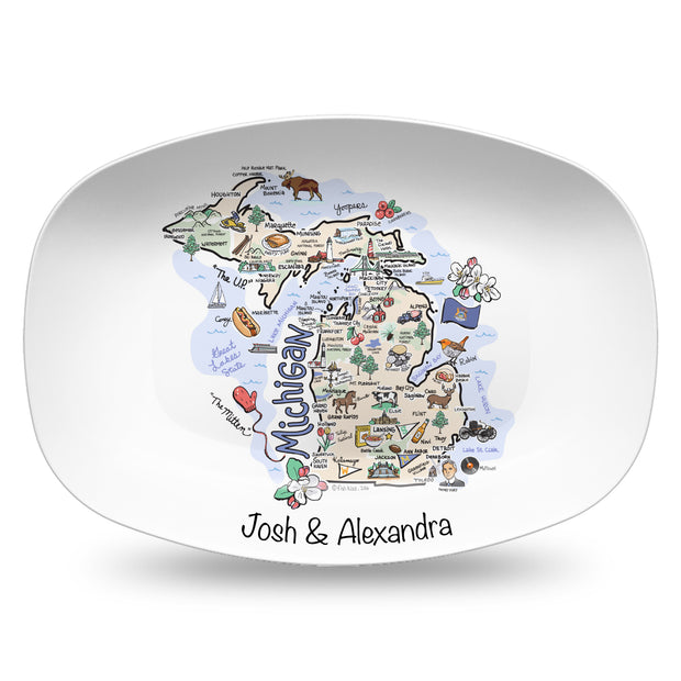 Michigan Map Platter – Fish Kiss