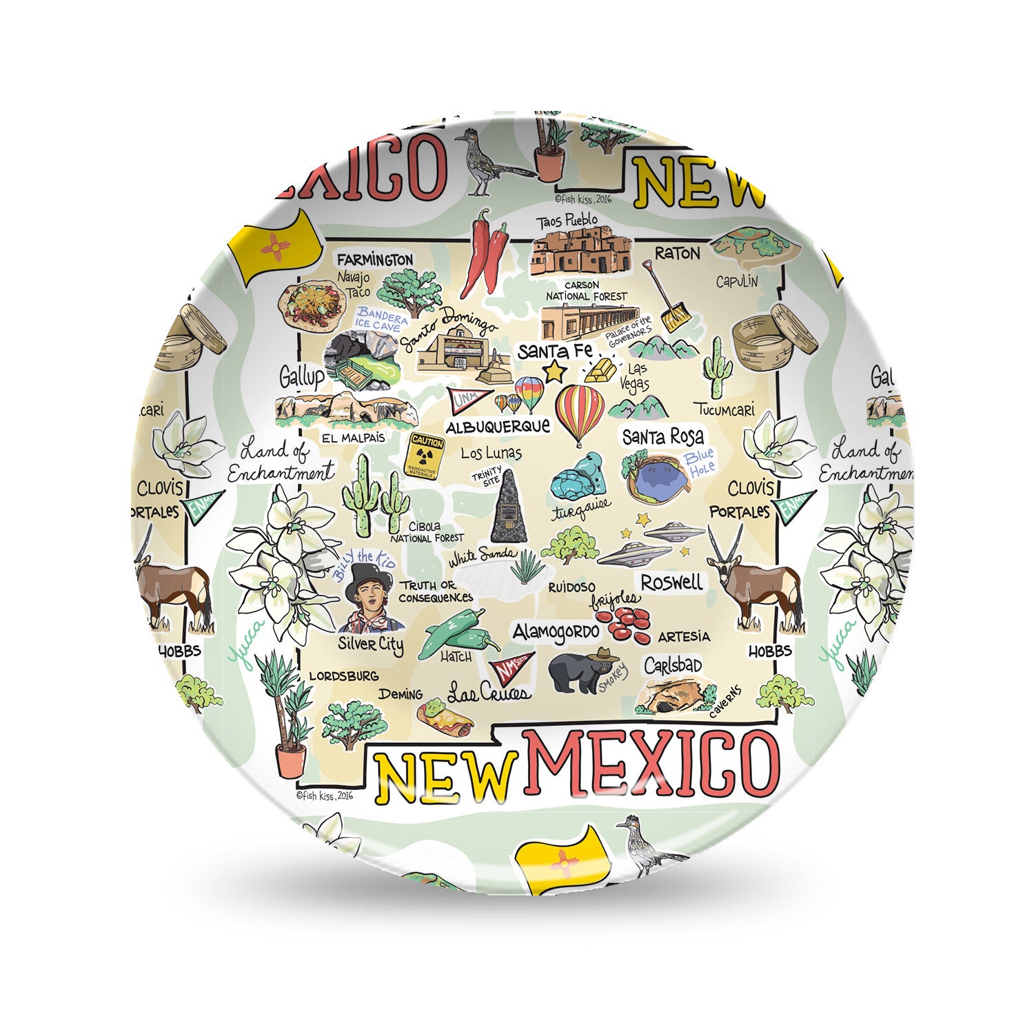 New Mexico Map Plate – Fish Kiss